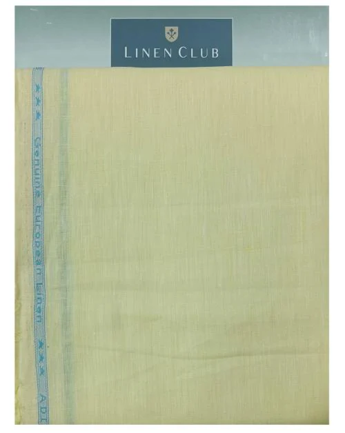Buy Linen Club Men Cream Solid Linen Shirt Fabric Online at Best Prices ...