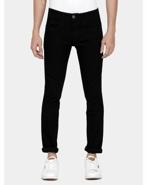 Buy LLAK Men Black Washed Denim Blend Jeans Size 36 Online at Best ...