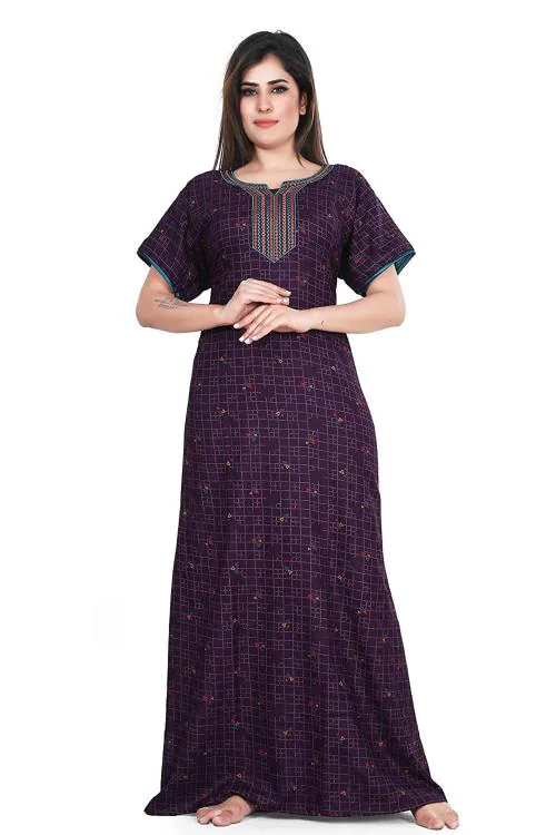 Buy Kavanng Women's Alpine Nighty - Different Colors and Neck Designs ...