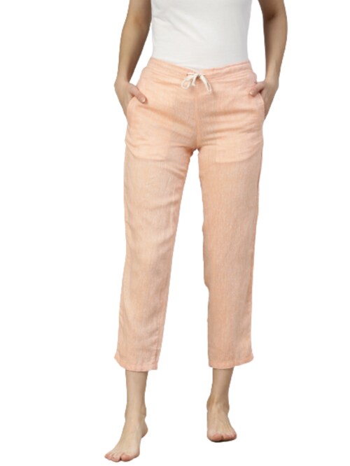 Buy Women Neon Saffron Solid Hemp Lounge Pant Online at Best Prices in ...