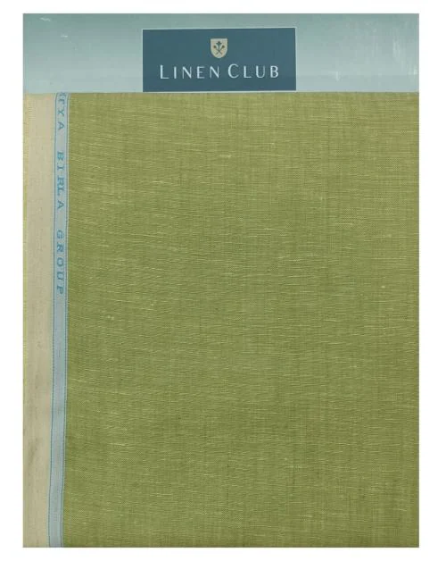 Buy Linen Club Men Fluorescent Green Solid Linen Shirt Fabric Online at Best Prices in India ...