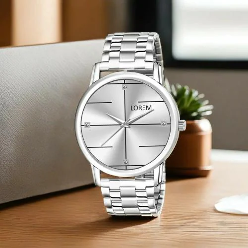 Buy LOREM Silver Standard Analog Watch For Men LR119 Online at Best ...