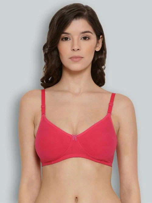 Buy Lyra Women's Rich Cotton Solid Fuchsia Full Coverage Bra (Fuchsia) Online at Best Prices in ...