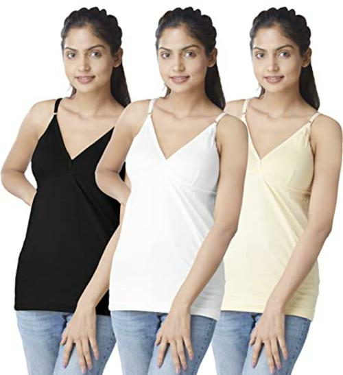 Buy ALBA Natural - Multicolor 100% Cotton Slips for Women 90 CM, Pack ...