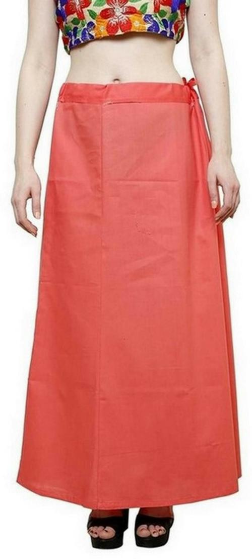 Buy KAVYA DESIGNERSs Women Pink Solid Cotton Blend Saree Petticoat ...