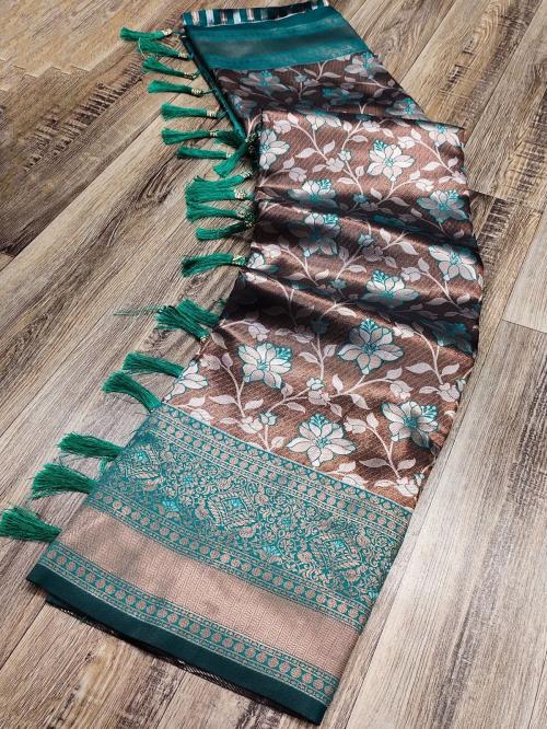 Buy Pure Kanjeevaram Silk Weawing Rama Color Saree for women Online at ...