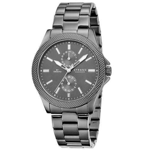 Buy STRAND BY OBAKU Ginevra Multifunction Black Round Dial Men's Watch ...