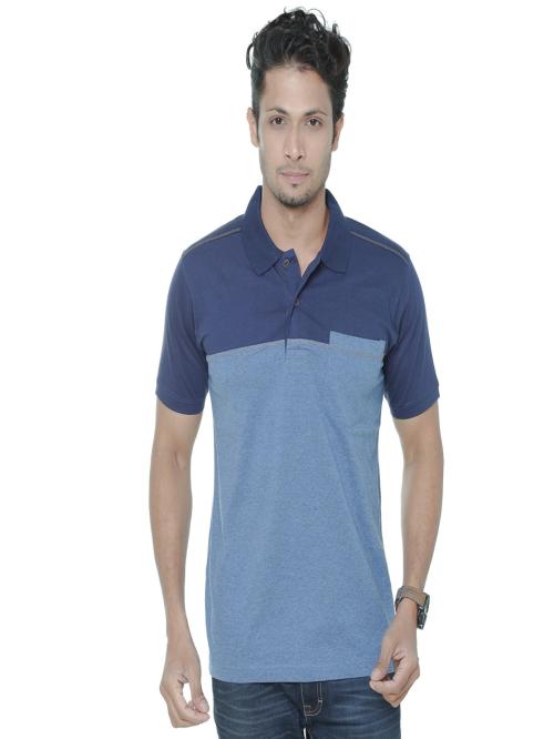 Buy BULLMER Multicolor Half sleeve Single Colorblock Polo T-shirt For ...