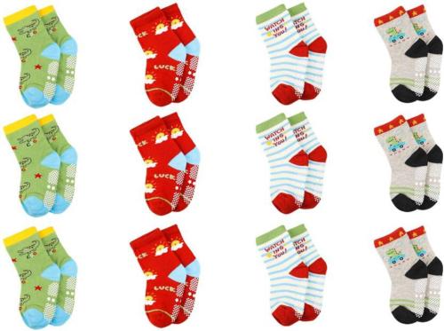 Buy SOFTLOFT Baby Boys And Girls Multicolor Terry Cotton Ankle Length Socks, 2-3 Years (Pack Of ...