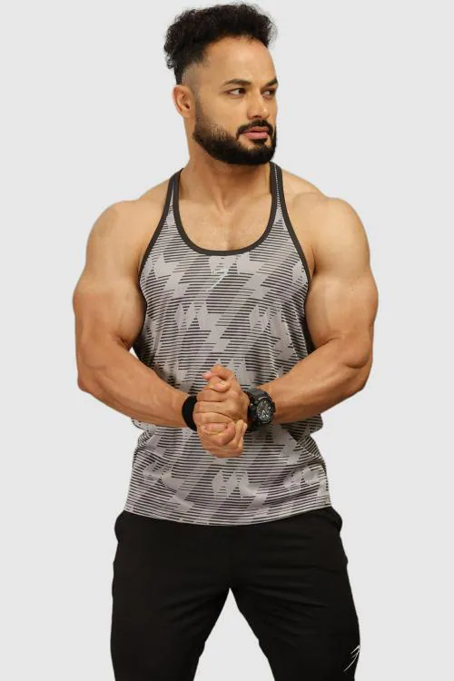 Buy Fuaark Amplify Stringers Sports and Gym Vest for Men Light Grey ...