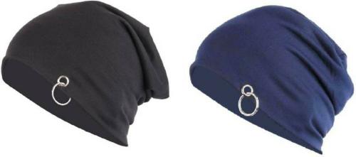 Buy Babji Men Blue and Black Ring Beanie cap (Pack of 2) Online at Best Prices in India - JioMart.