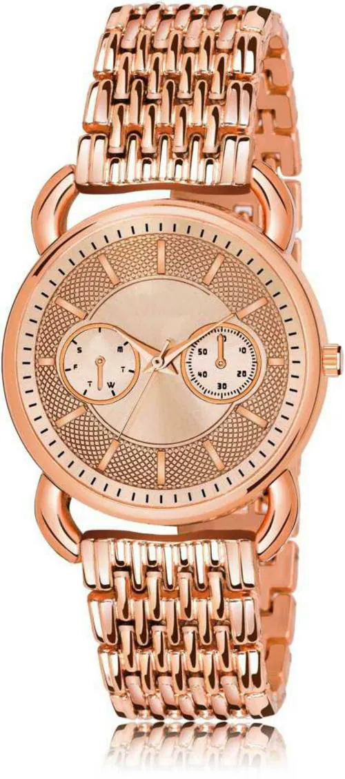 Buy HRV Rose Gold Dial Rose Gold Strap Analog Watch For Women Online at ...