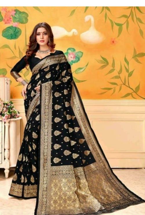 Buy WELCRON CREATION Women's Soft Dhakai Jamdani Cotton Silk Saree With ...