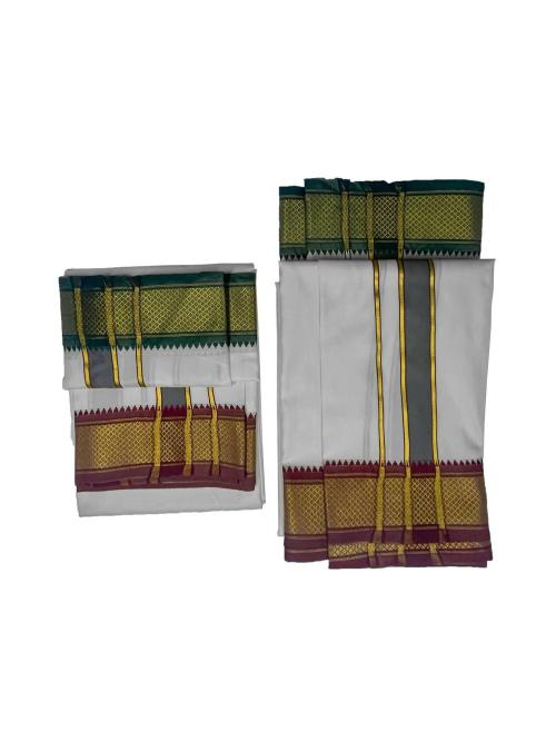 Buy PRAKASAM COTTON COTTON Mens Blended Silk type Pet Dhoti with ...