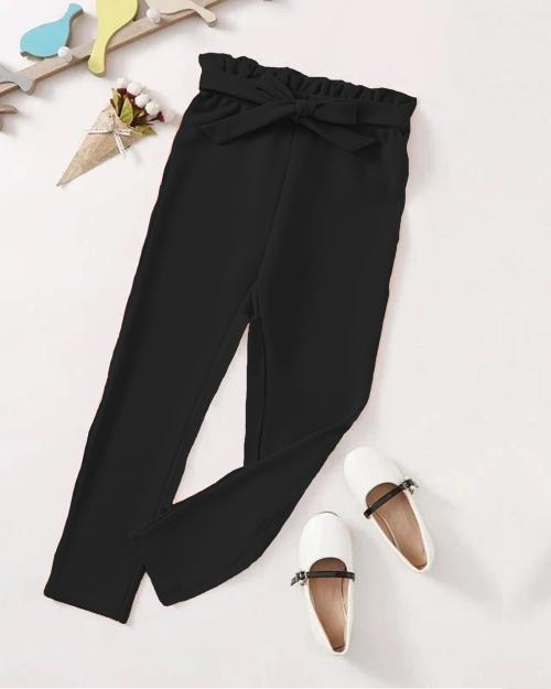 Buy ADDYVERO Regular Fit Girls Black Trousers Online at Best Prices in ...