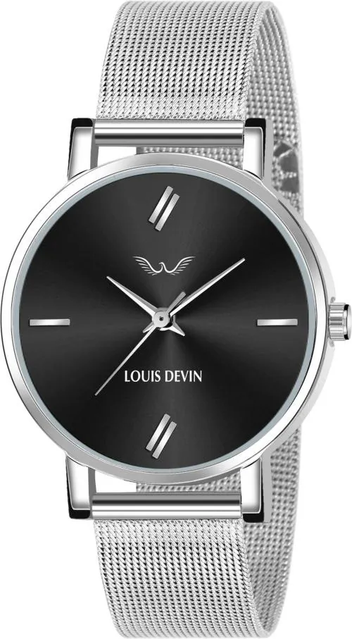 Buy Louis Devin Stainless Steel Mesh Chain Analog Wrist Watch for Women ...