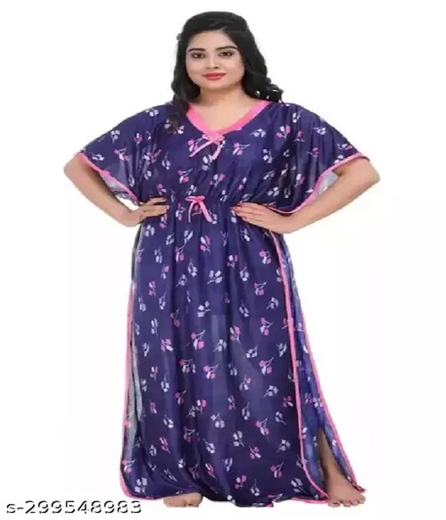 Buy FANCY STEPS Fancy Steps Women Cotton Printed butterfly Kaftan-L ...