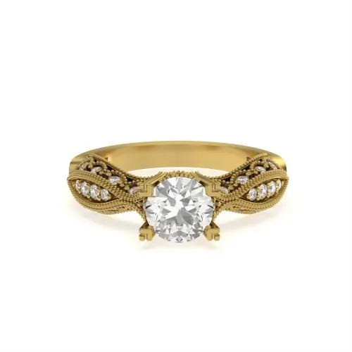 Buy Zalkari 925 Sterling Silver Vintage Style Solitaire Womens Band Ring Online at Best Prices ...