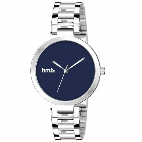 Buy HMTe HM-7692 Blue Dial Silver Chain Analog Watch for Women Online ...