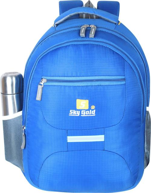 Buy Sky Gold Blue Denim College Casual Backpack, 30 L Online at Best ...