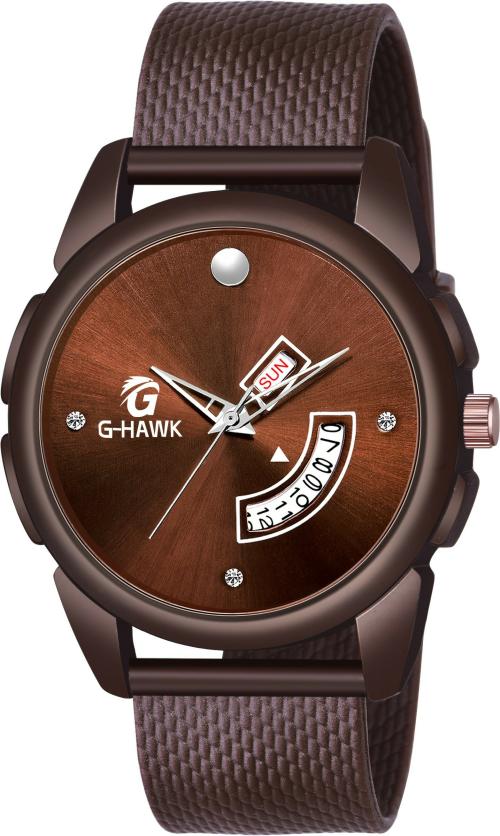Buy G-HAWK Analog Brown Dial Brown Strap Watch for Men and Boys Online ...