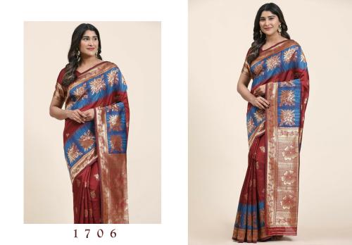 Buy Saree Exotica Opulent Zari Woven Saree: 4 Feeder Design with ...