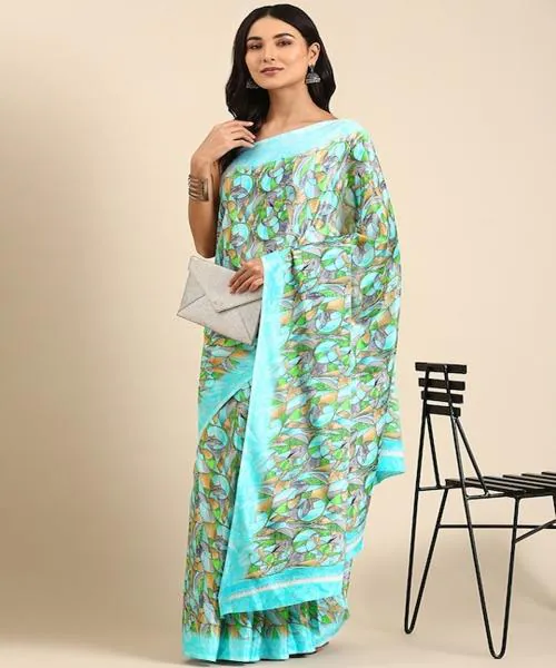 Buy MATKEE Floral Print Crape Daily wear Sarees for women ,partywear ...