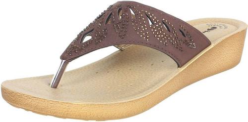 Buy Inblu Women Brown Wedges Sandal (2) Online at Best Prices in India ...