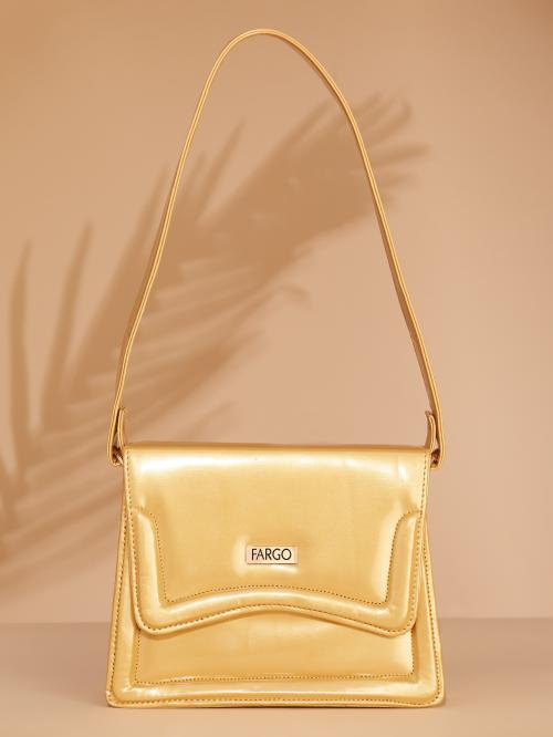Buy Fargo Gold Shouder Bag Women PU Shoulder Bag Online at Best Prices ...