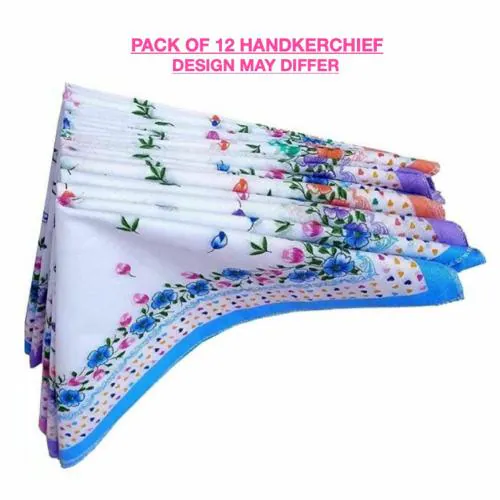 Buy BADLOOK LADIES & GIRLS COTTON HANKY WITH BEAUTIFULL FLOWER PRINT ...