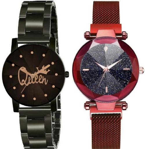Buy Zuperia Prism Glass Crystal Chain And Magnetic Strap Analog Watch ...