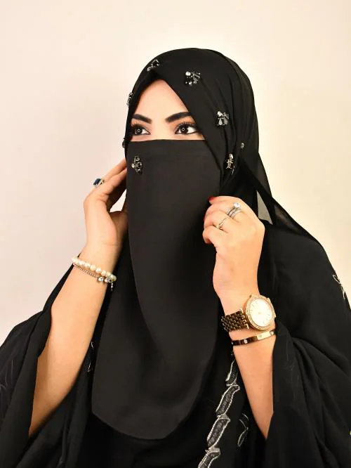 Buy WRAP MY HIJAB Women's Luxury Bridal Wedding Wear Hijab Scarf With ...