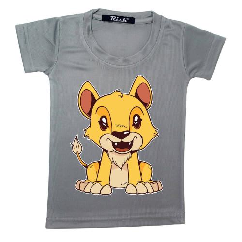Buy Rish Boys And Girls Grey Printed Polyester Half Sleeves T-Shirts Online at Best Prices in ...