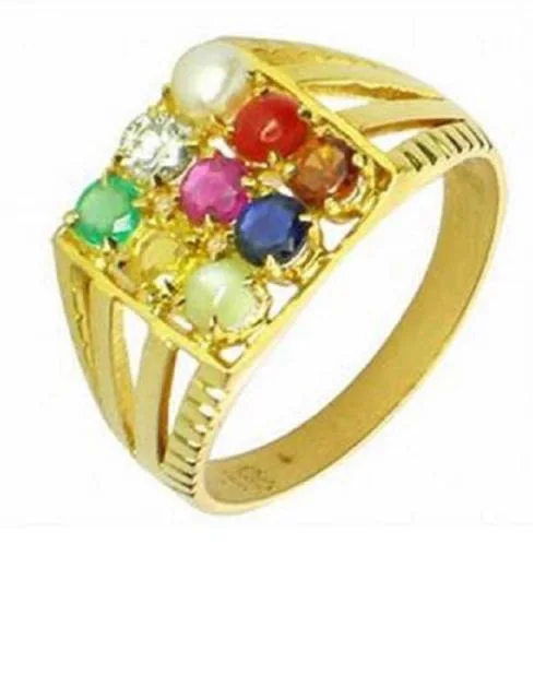Buy CEYLONMINE Navratan Ring Navgrah Stone 9 Gems Certified Precious ...