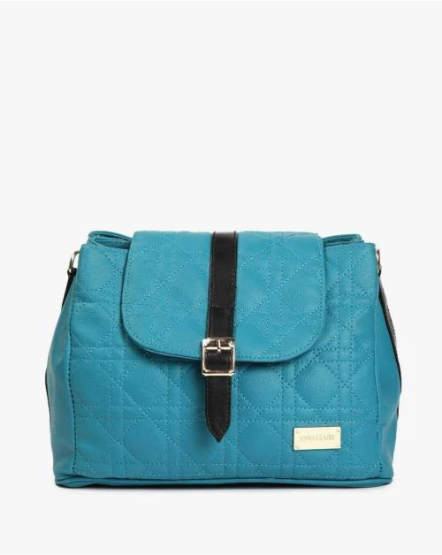 Buy Anna Claire Light Blue PU Sling Bag Online at Best Prices in India ...