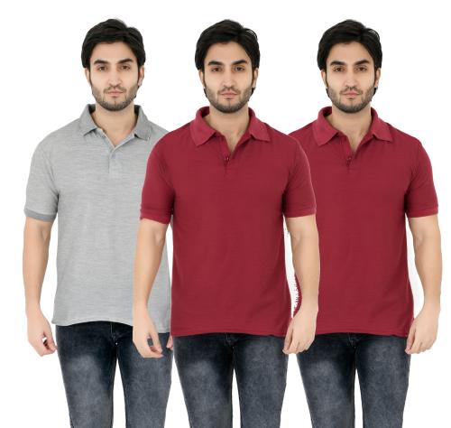 Buy Keoti Men Polo Collar Neck Poly-cotton(Mattey) Fabric Casual Wear T ...