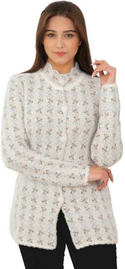 Buy Loglo Women White Embroidered Acrylic Blend Sweater - L Online at ...
