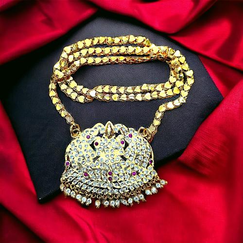 Buy TGS GOLD COVERING Traditional Impon Lakshmi Dollar Chain 24 Inch ...