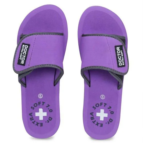 Buy DOCTOR EXTRA SOFT Women's Purple Slides Orthopaedic and Diabetic ...