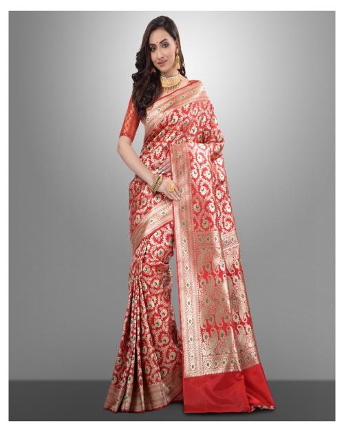 Buy Naeusa Women's Heavy Guldavri Meenakaari Satin Silk Saree Online at ...