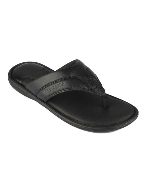 Buy Red Chief Men's Black Leather Slippers Online at Best Prices in ...