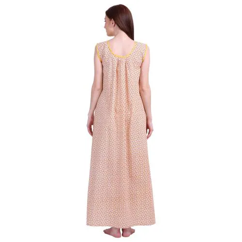 Buy Breezly Woman's Long Short Calf Length Cotton Nighty For Women l ...