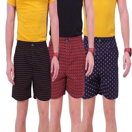 Buy String Mens Boxer Shorts Combo Cotton Premium Printed Back Pocket ...