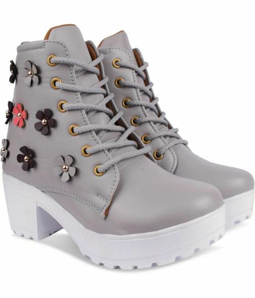Buy Krafter Grey Boots for Women Online at Best Prices in India - JioMart.