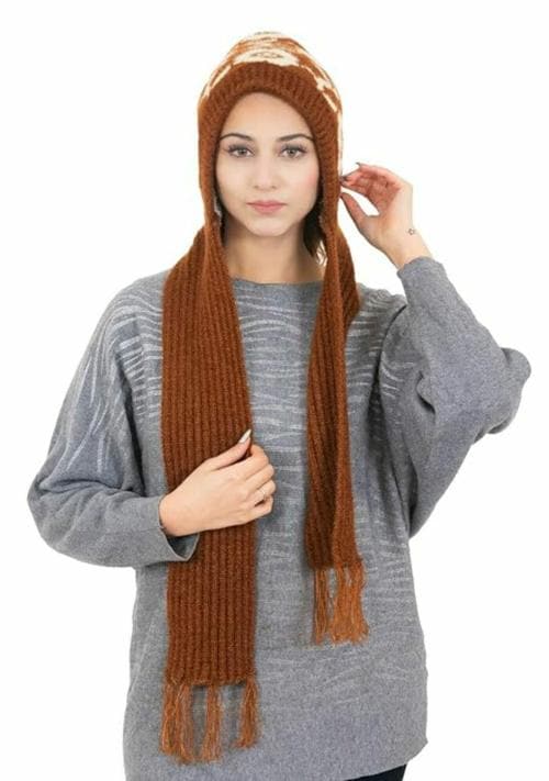 Buy AMOLDO Women's Soft Knitted Winter Warm Woolen Cap with Woolen ...