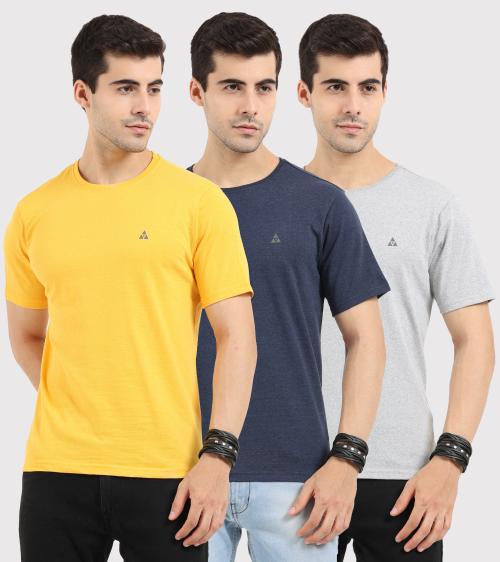 Buy ARDEUR MENS COTTON COMBO PLAIN TSHIRTS Online at Best Prices in ...