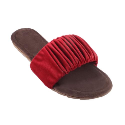 Buy Apratim Velvet Women/Girls Stylish Fashion Red Flats Online at Best ...