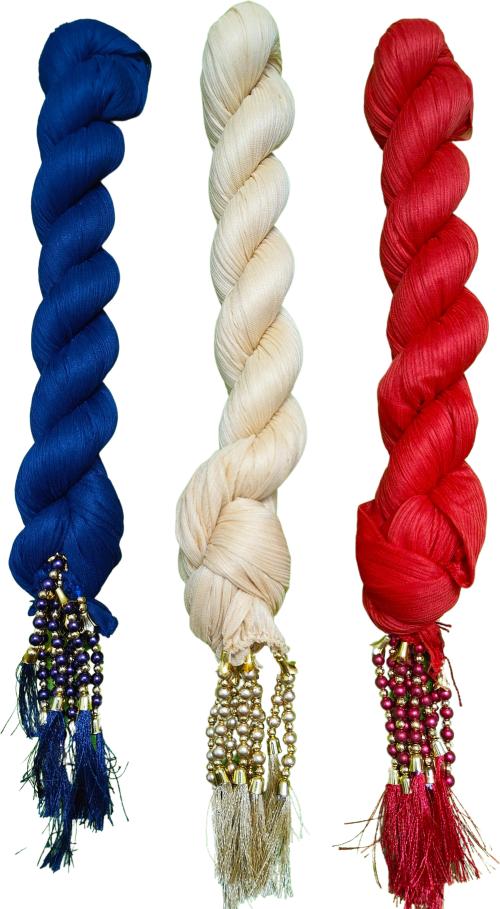 Buy VastraBazaar lycra Blend women dupatta solid/plain with lace in ...