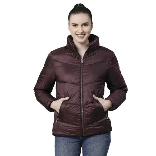 Buy Mode By Red Tape Women's Wine Padded Jacket Online at Best Prices ...