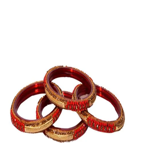 Buy Dreamy Designs Glass Kada (Pack of 4) - 2.6 Online at Best Prices ...